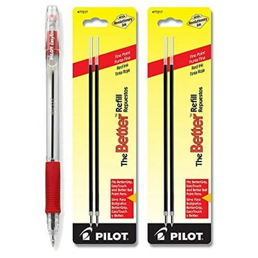 Pilot EasyTouch Ballpoint Stick Pens, Medium Point Red Ink 1 Pen & 2 ...