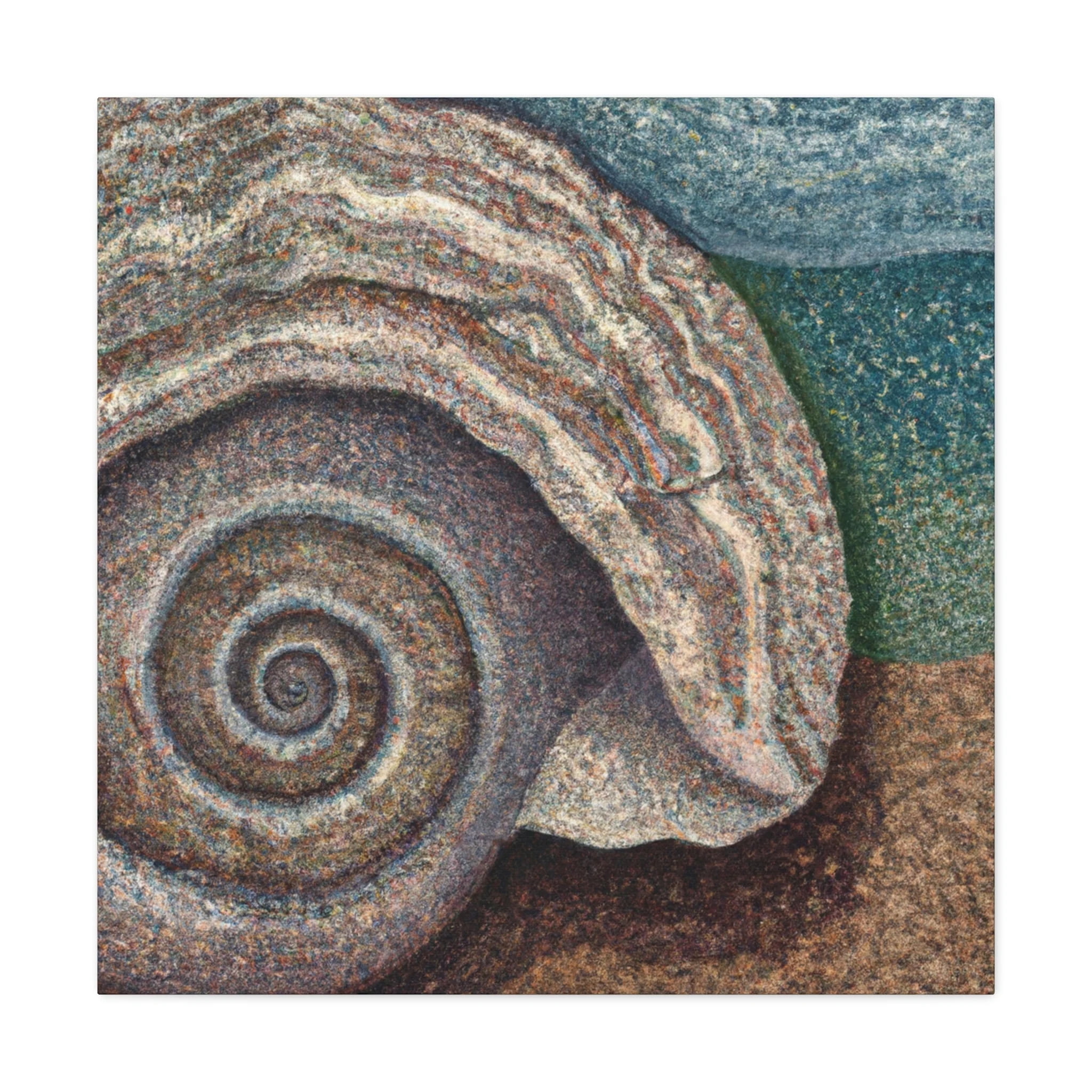 Shells in Pointillism - Canvas - Walmart.com