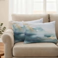 Abstract Marble Texture Outdoor Throw Pillow Covers Set of 2, Green ...