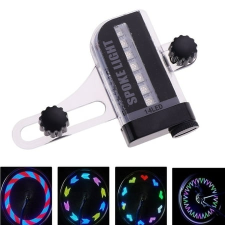 Top-Max Bicycle Wheel Lights - Bright 14 LED 32 Pattern Night Flashing ...
