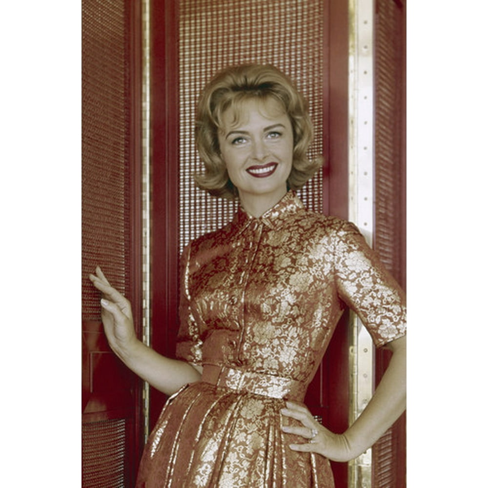 Donna Reed gold shiny dress hand on hip smiling 24x36 Poster - Walmart ...