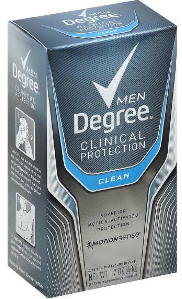 Degree Men Clean Clinical Antiperspirant Deodorant 1.7 oz (Pack of 2 ...