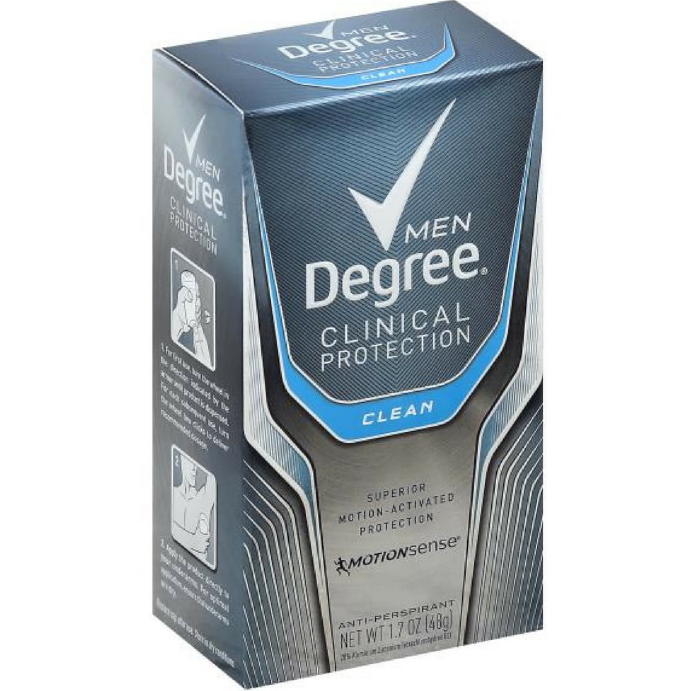 Degree Men Clean Clinical Antiperspirant Deodorant 1.7 oz (Pack of 2 ...