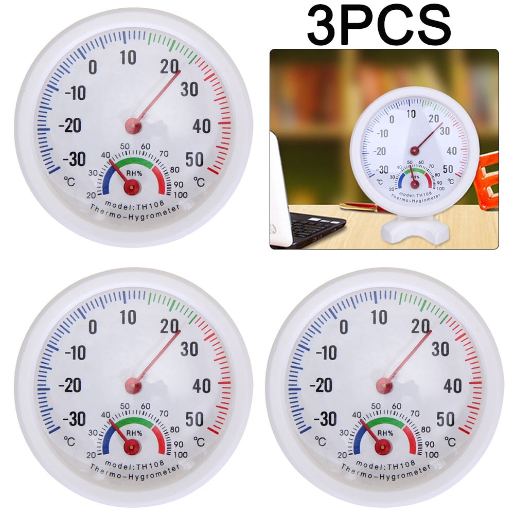Higrómetro analógico 3 uds termómetro escala fácil 30-50 grados Celsius ...