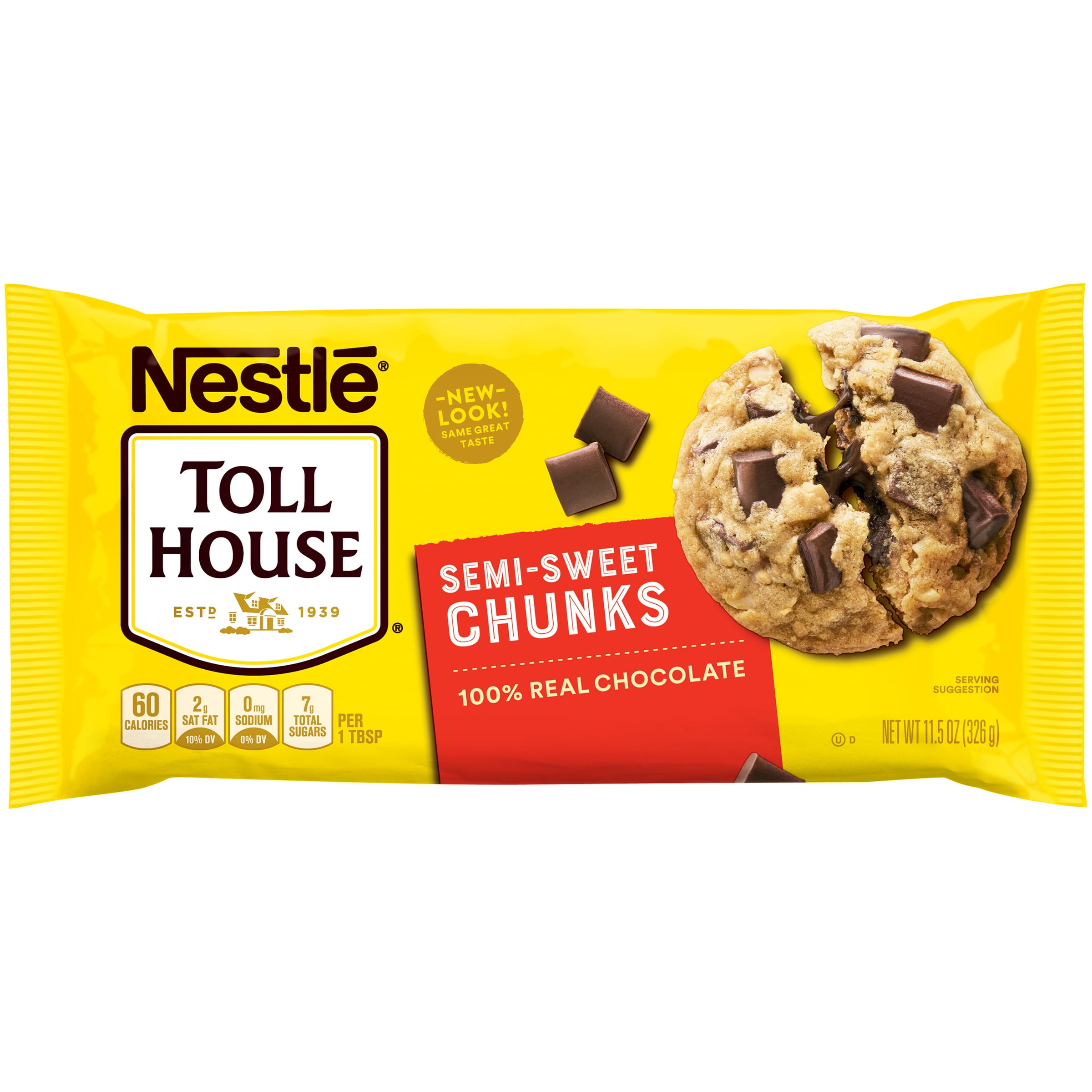 Nestle Toll House Semi-Sweet Chocolate Chunks 11.5 oz. Bag - Walmart ...