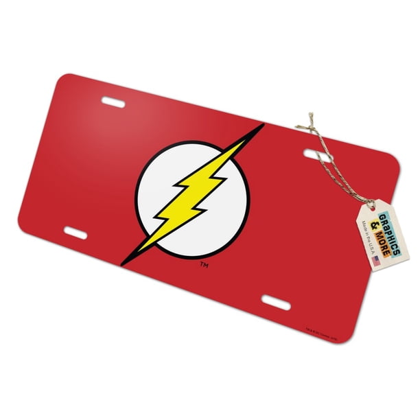 The Flash Lightning Bolt Logo Novelty Metal Vanity Tag License Plate ...