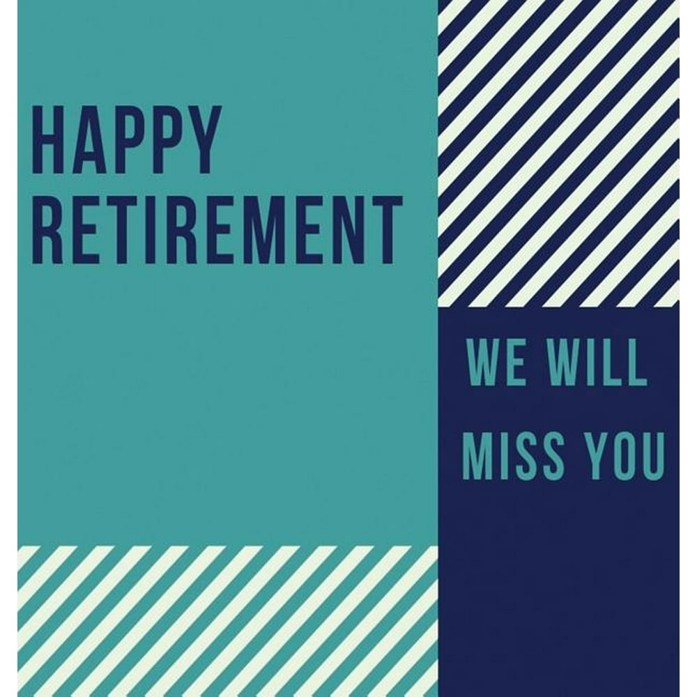 Happy Retirement Guest Book (Hardcover) : Guestbook for retirement ...