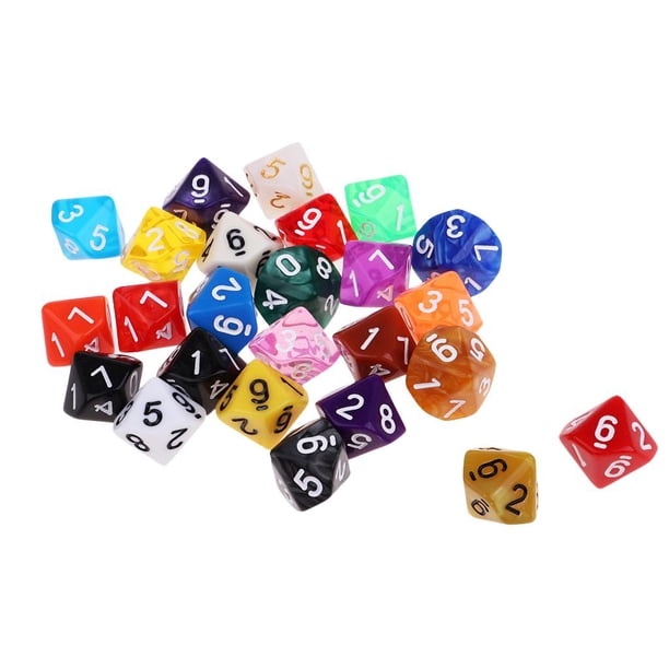 25 Dados Poliédricos D10 de 16 Mm para RPG DND, , Accesorio | Bodega ...