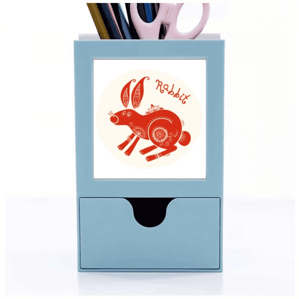 Year Of Rabbits Animal China Zodiac Red Desk Supplies Organizer Pen ...