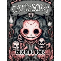 Creepy Scary Coloring Book: Explore a Spooky World of Coloring Fun ...
