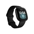 Fitbit Versa 3 - Black aluminum - smart watch with band - silicone ...