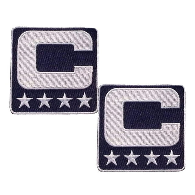 Black Captain C Patch 4 Stars Sewing On for Jersey Football, Baseball ...