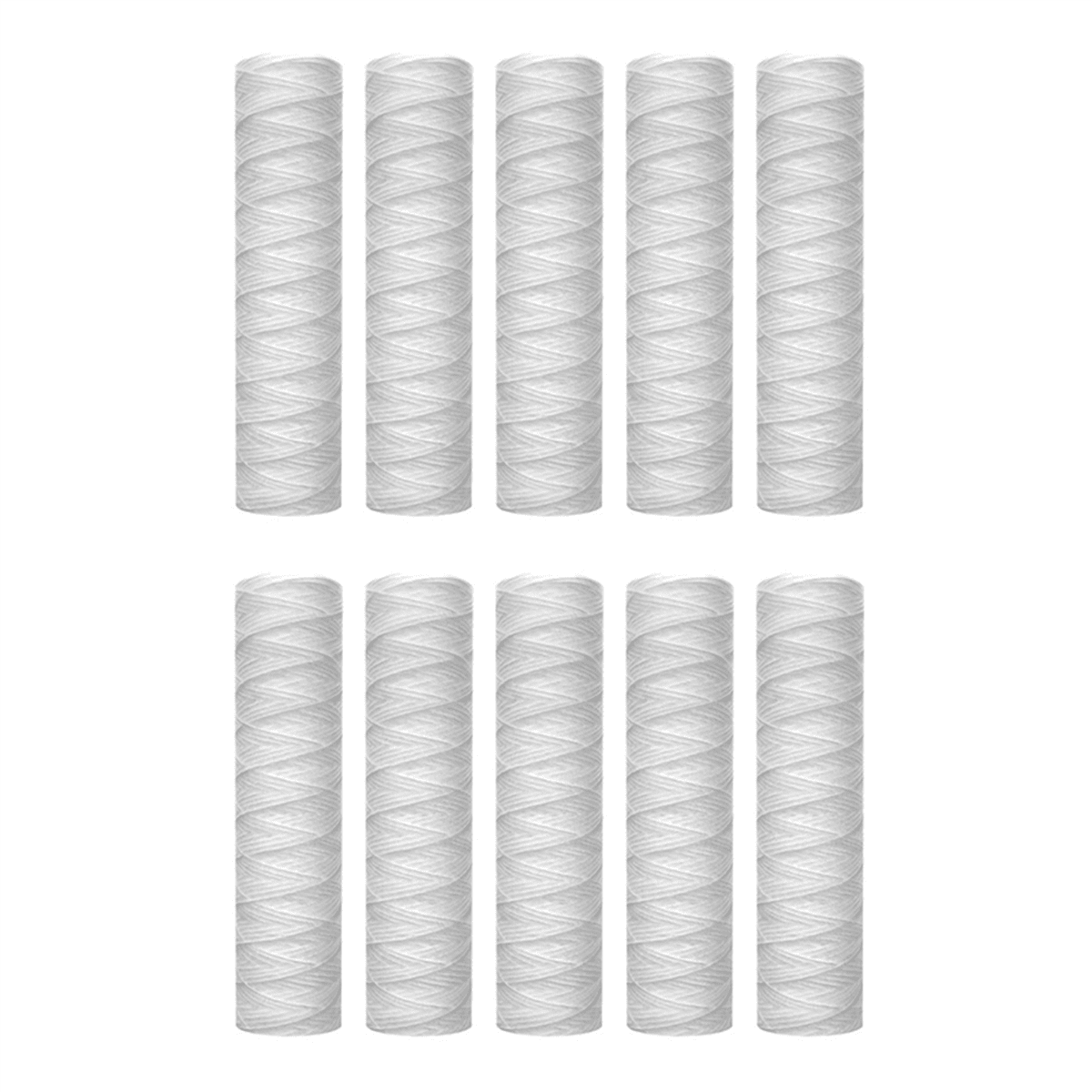 10x Cartucho Filtro Agua de Sedimento Enrollado de 10 Micras de 10x2.5 ...