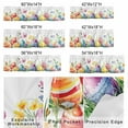 Easter Eggs Valances for Windows, Watercolor Green Yellow Purple Egg ...