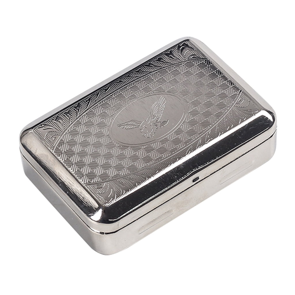 Stainless Steel Cigarette Case Small Smoking Accessory Storage ...