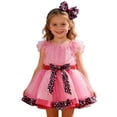HXWCHs Girls Tutu Skirt with Heart Print and Bowknot Party Dress ...