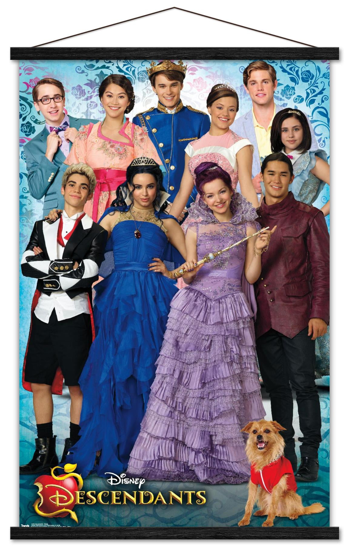 Disney Descendants - Group Wall Poster with Wooden Magnetic Frame, 22. ...