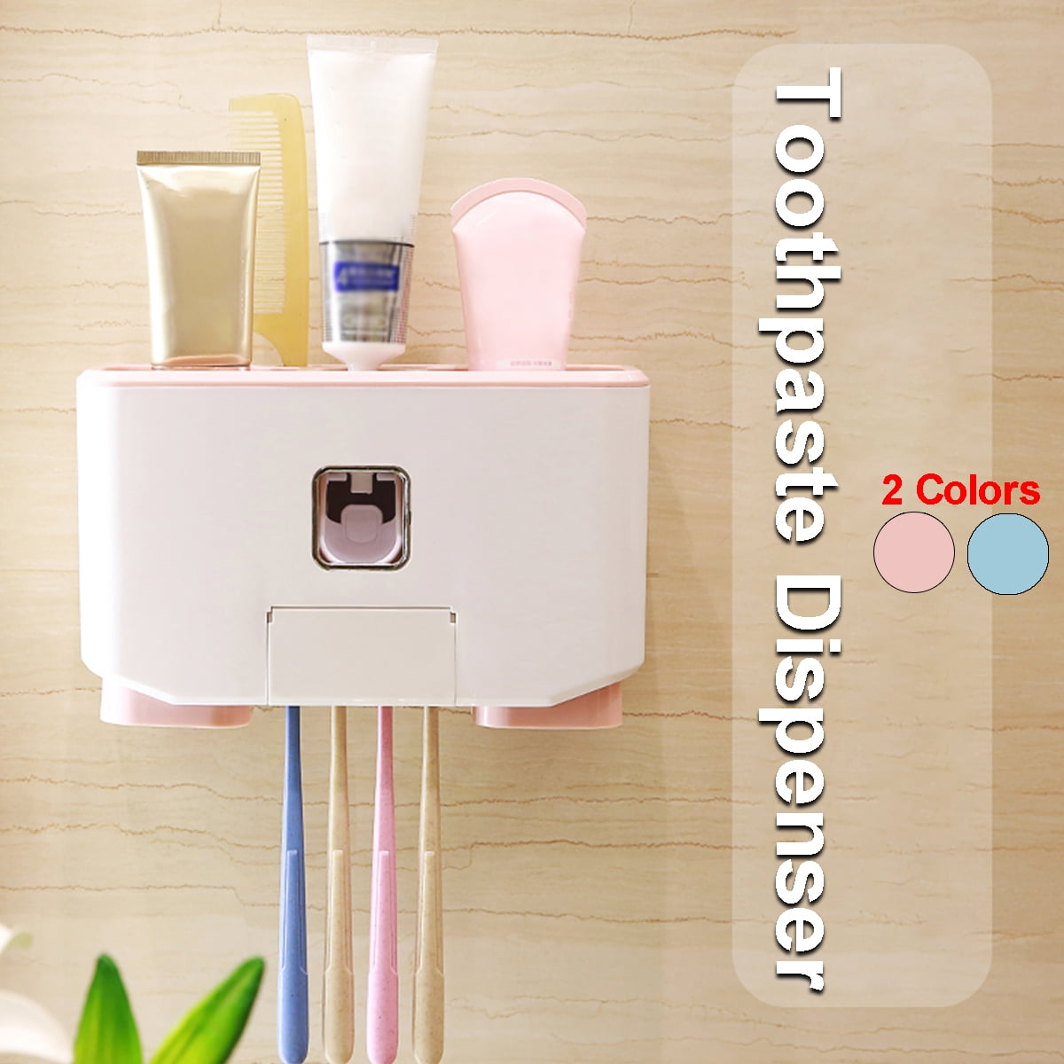 3Types Hands Free Automatic Toothpaste Dispenser Toothbrush Cup Holder ...