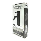 Better Homes & Gardens Elmont Single Handle Bathroom, Matte Black, Push ...
