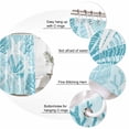 60x72 Inch Shower Curtains for Bathroom, Aqua Blue Starfish Fabric Bath ...