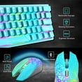 Wireless 61 Keys RGB Gaming Keyboard and USB Mouse Combo for PC ...