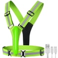 LED Reflective Running Gear, Double-Sided Light-Up Reflective Running ...