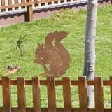 FitBest Outdoor Garden Yard Decoration Metal Rust Decoration Squirrel ...