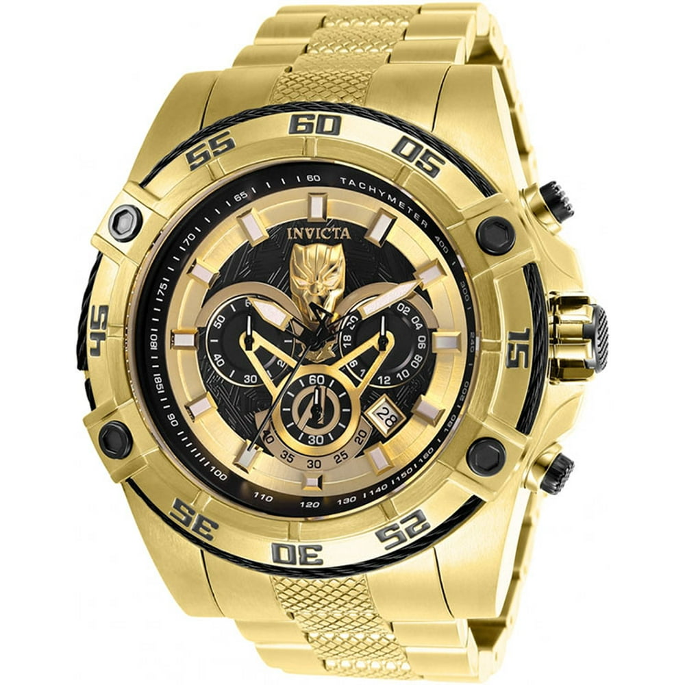 Invicta 26805 Marvel Black Panther Limited Edition Chronograph Gold ...