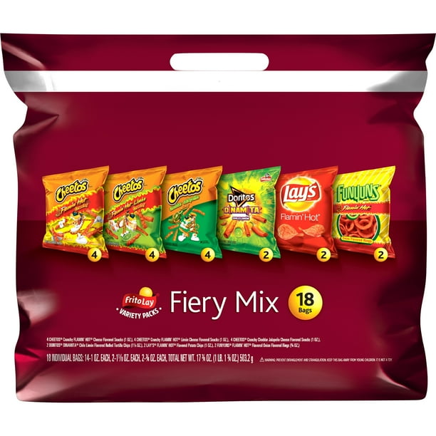 Frito-Lay Fiery Mix Variety Pack, 18 Count - Walmart.com - Walmart.com