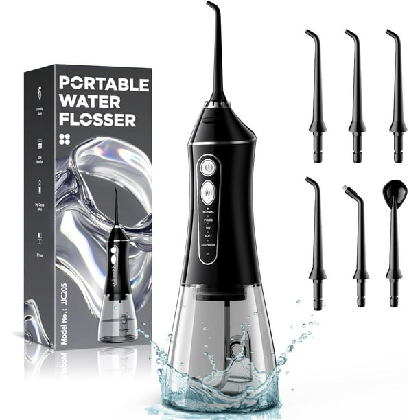 Flosser Reure, portátil, 320 ml, 5 modos, recargable, negro | Bodega Aurrera en línea