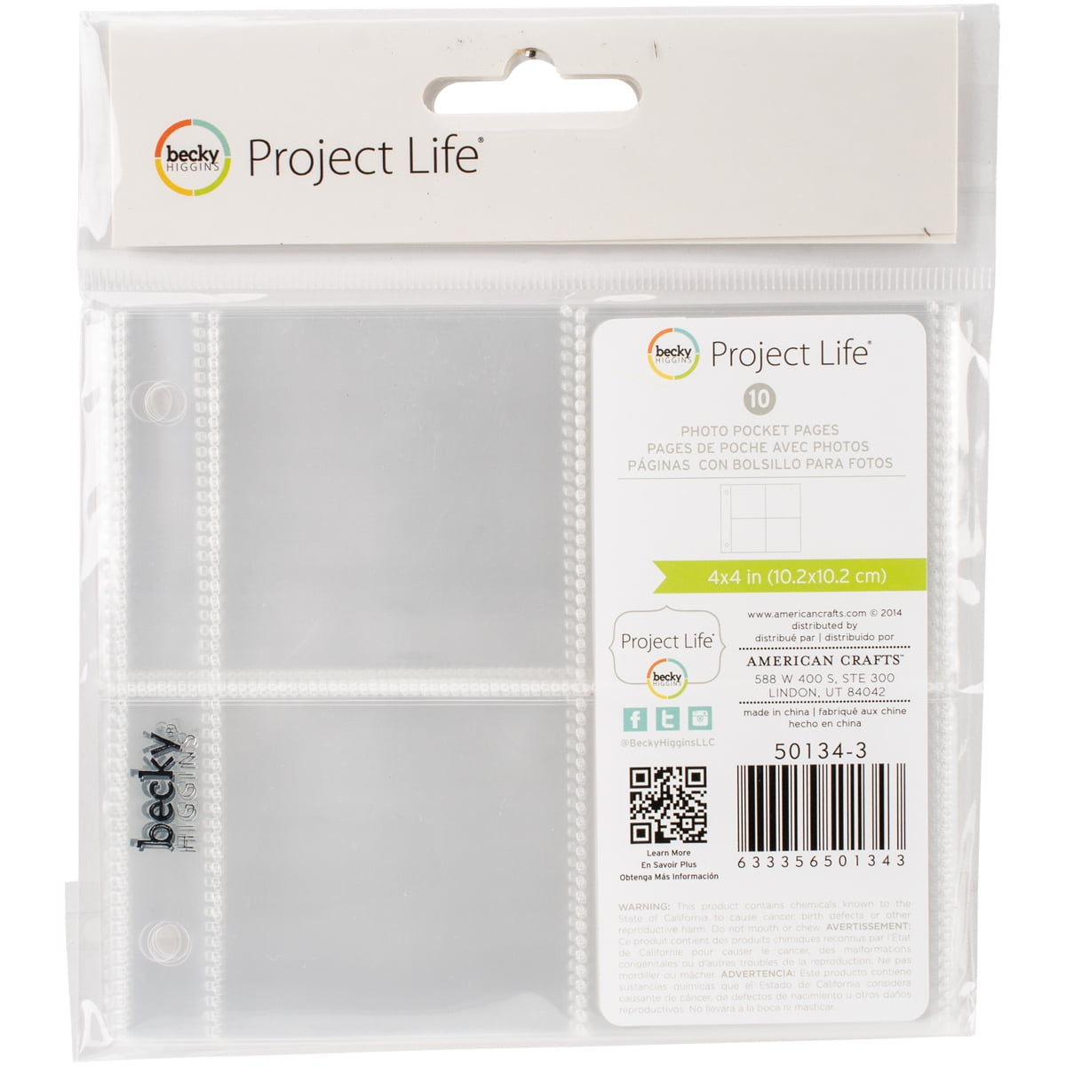 Project Life Photo Pocket Pages 4"X4" 10/Pkg-Four 2"X2" Pockets ...
