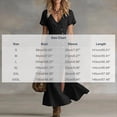 asdoklhq Maxi Dress Formal Work Outfits Short Sleeve V-neck Button ...