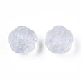 100 pc Transparent Acrylic Beads Glitter Powder Flower Clear 10x10x10mm ...