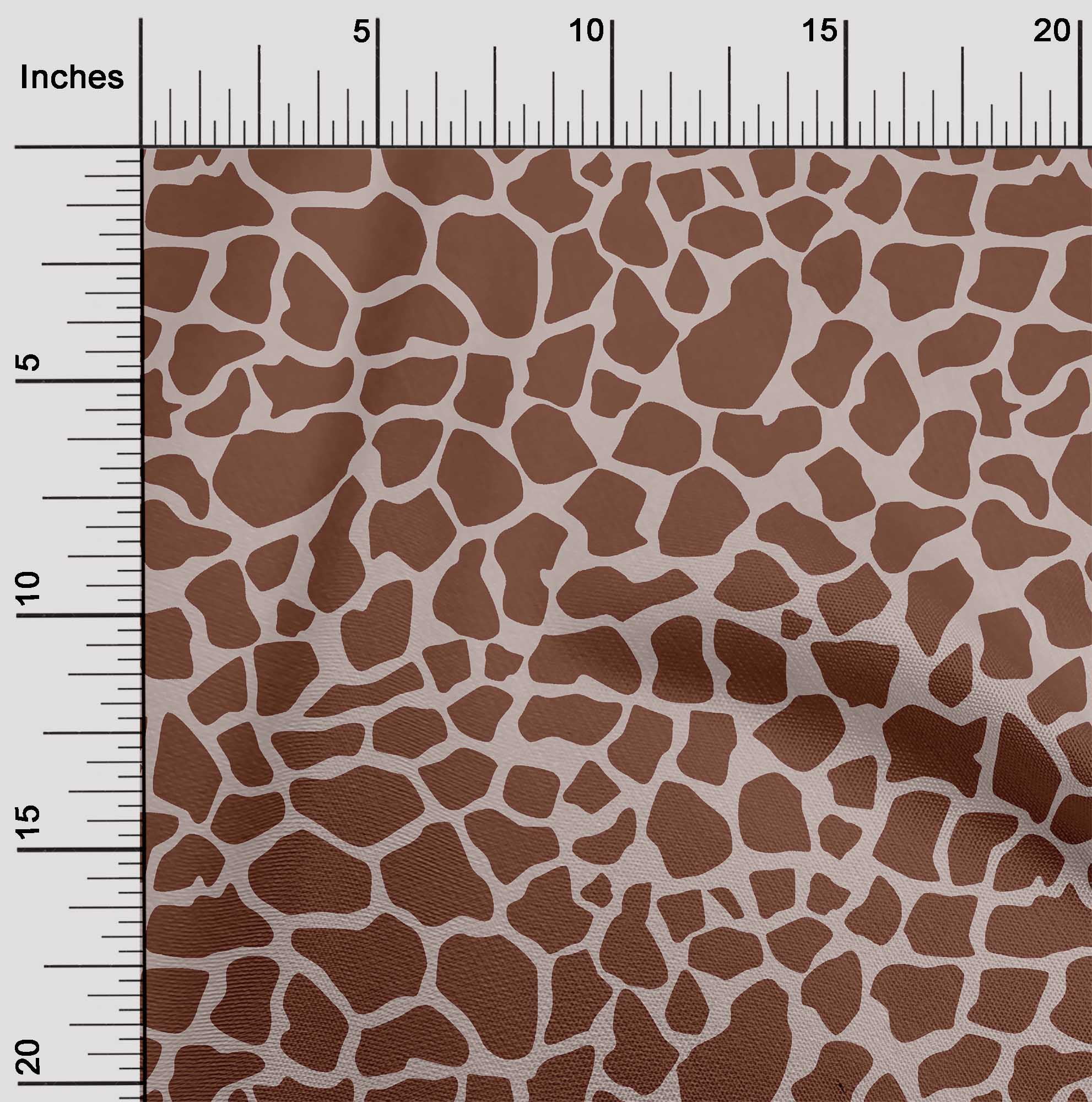 oneOone Cotton Silk Brown2 Fabric Giraffe Animal Skin Dress Material ...