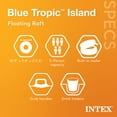 Intex Blue Tropic Inflatable Lake Island Float with Cooler, Cupholders ...