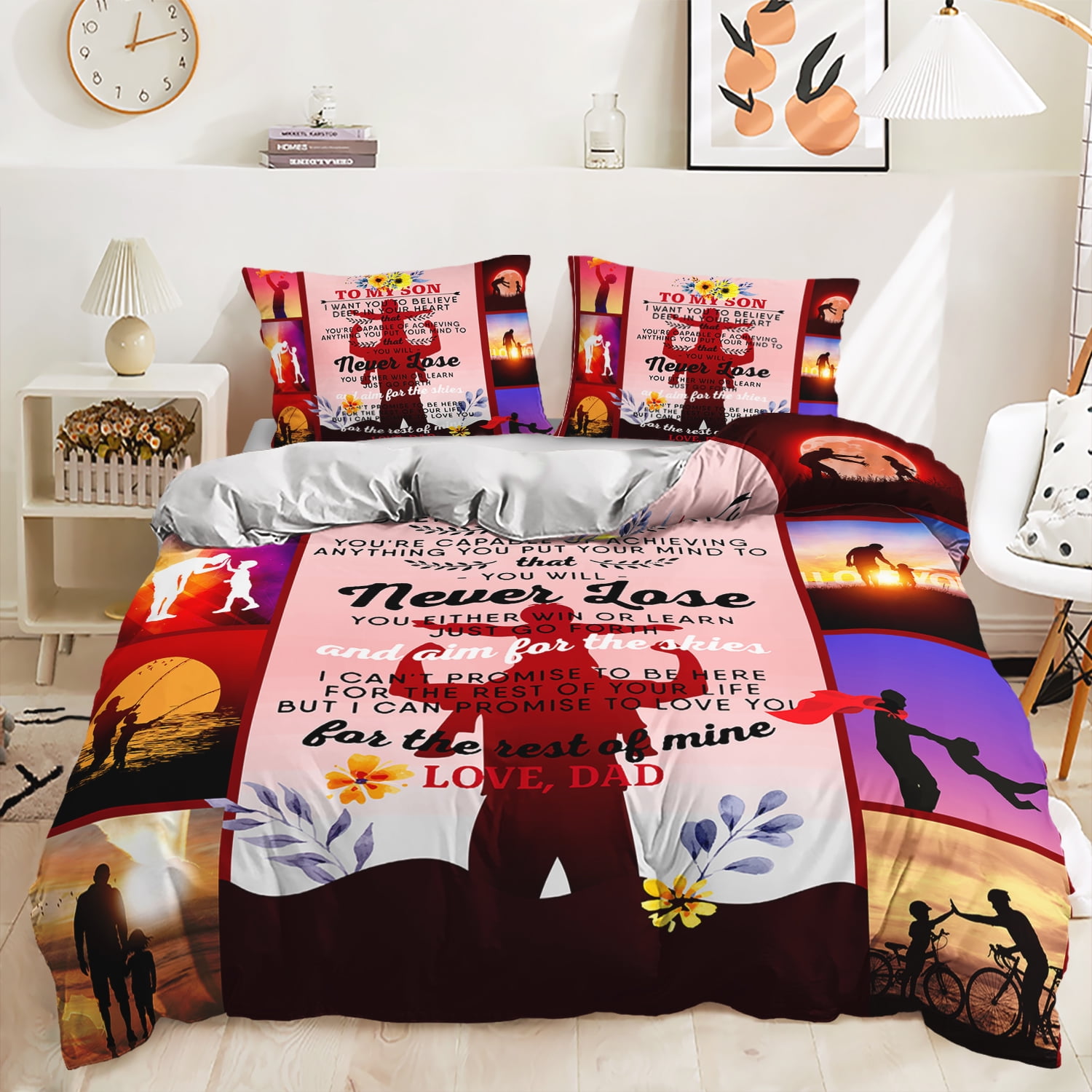 Hosima 3-Piece 3D Digital Duvet Cover With Various Printed Patterns ...