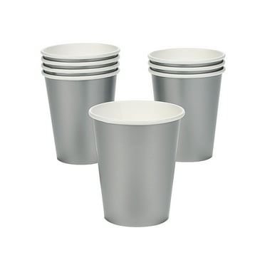 16Oz Metallic Silver Plastic Cup - Party Supplies - 20 Pieces - Walmart.com
