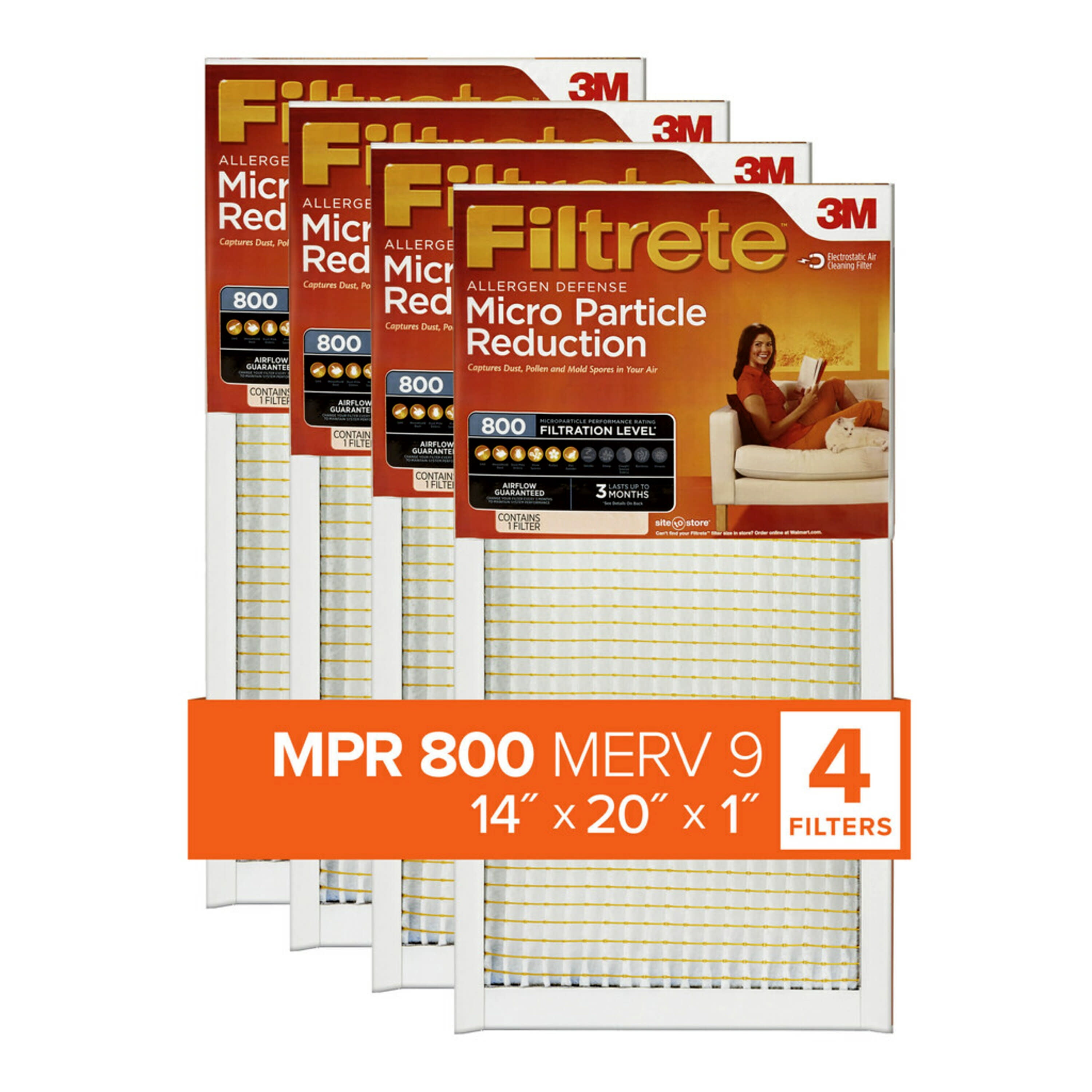 Filtrete 14x20x1 Allergen Defense Micro Particle Reduction HVAC