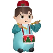 Large Gemmy Christmas Inflatable: Animated 7' Santa at North Pole Taffy ...