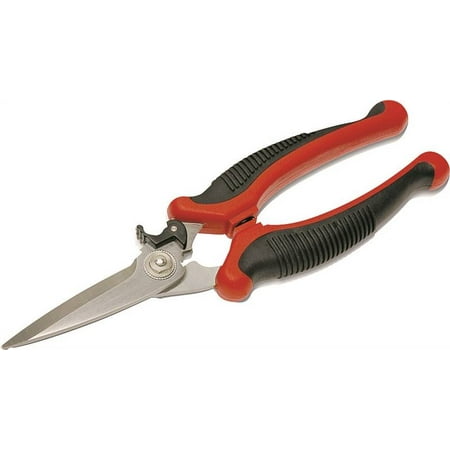 Wiss WEZSNIP Spring Loaded Utility Snip, 4 in X 8-1/2 in L, Red/Black ...