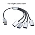 USB Splitter Cable USB2.0 Male to 4 Port Female Multiple USB Port ...