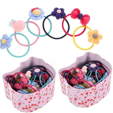 SHAR Small Hair Ties, 80 Pieces Cartoon Hair Ties Small Ropes for ...