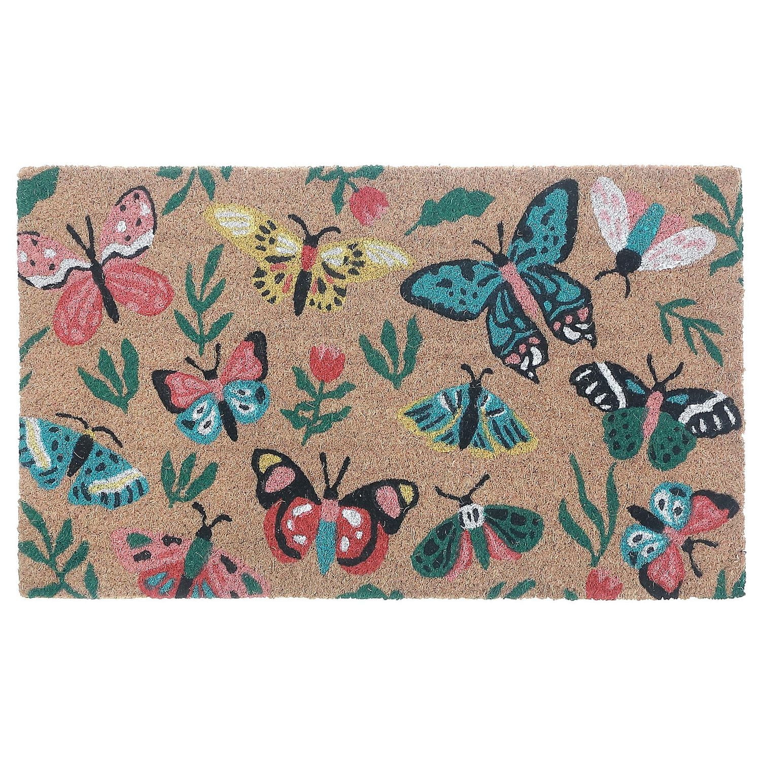 Click here for Ih Casadécor Coir Door Mat Garden Butterflies 18 X... prices
