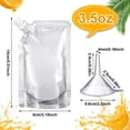 200 Reusable Plastic Pouches Bulk Squeeze Juice Drink Clear Leak Proof ...