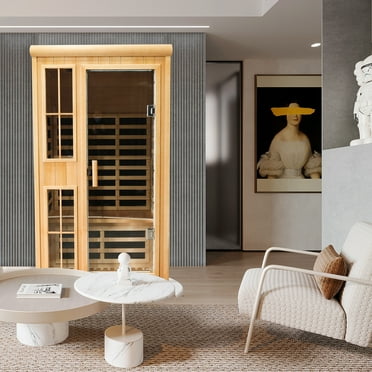 Maxxus 3-Person Corner Low EMF (Under 8MG) FAR Infrared Sauna (Canadian Hemlock) - Walmart.com