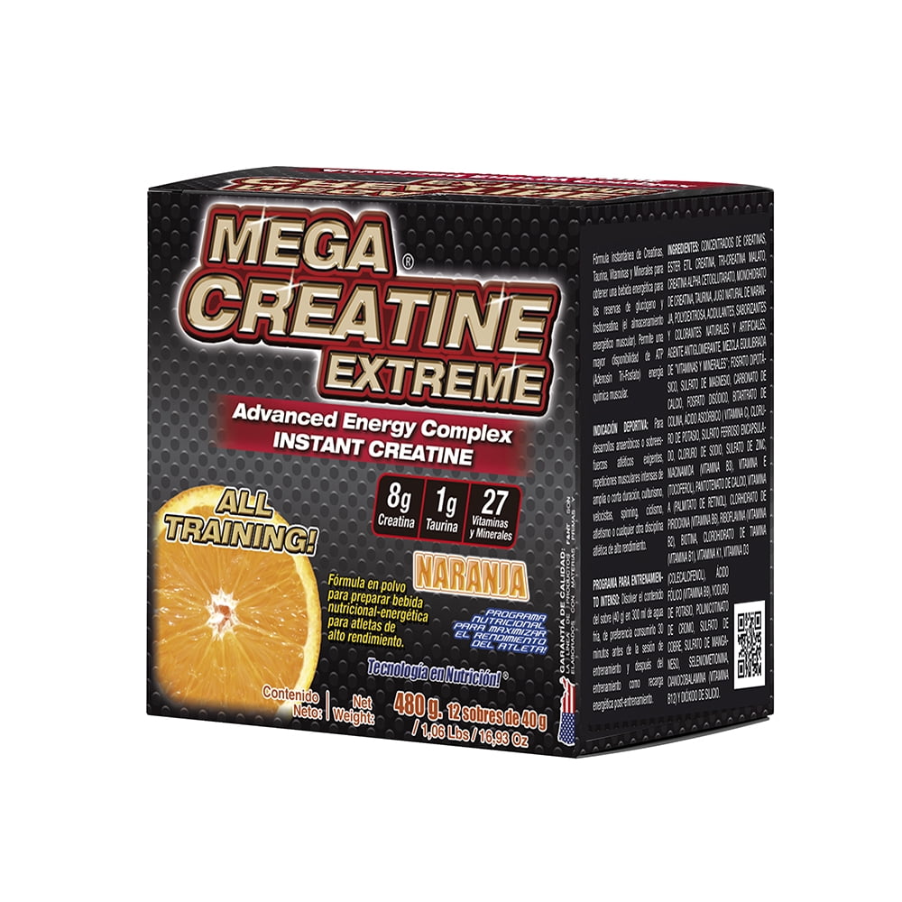 Mega creatine extreme 12 sobres de 40gr sabor naranja F&NT FOOD ...