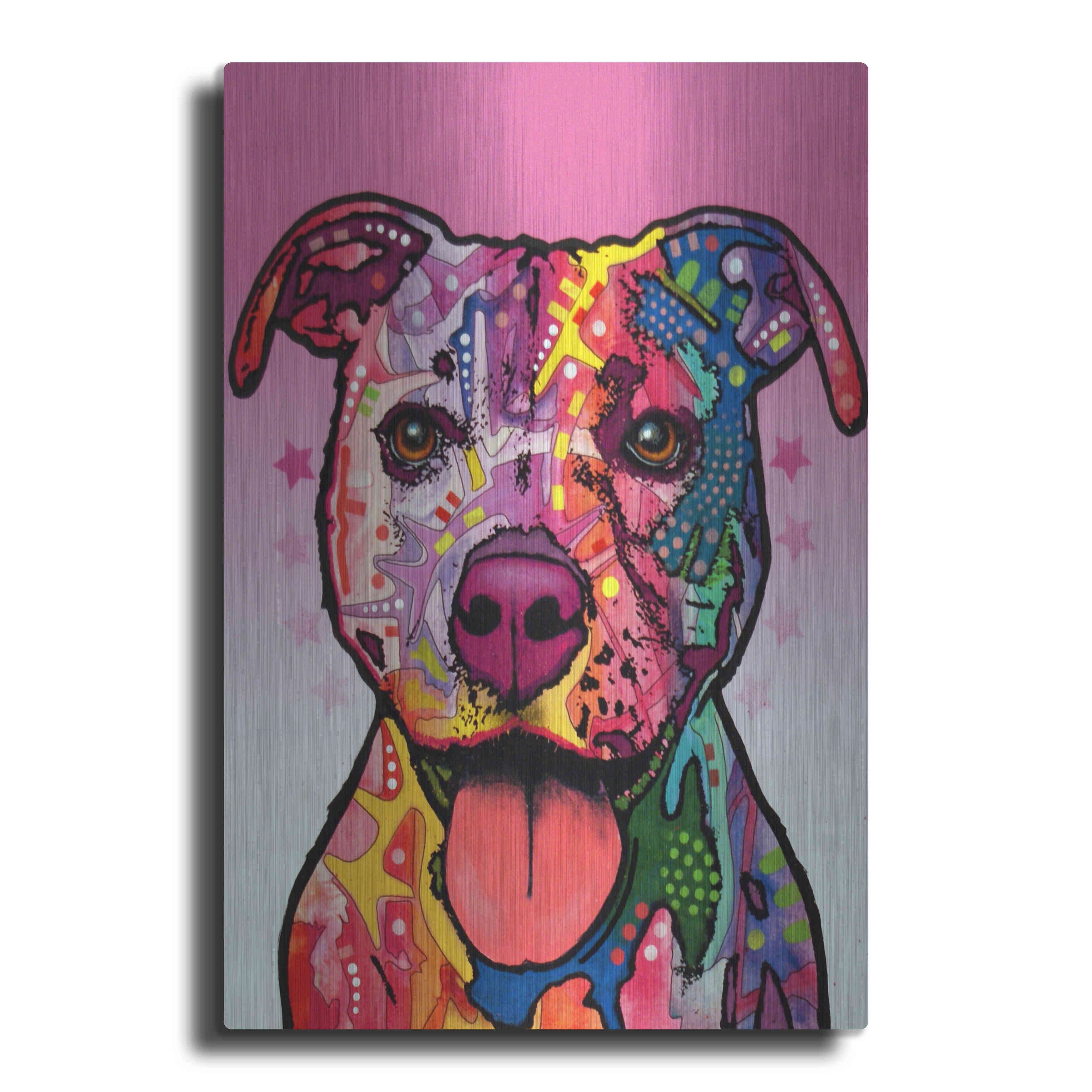 Luxe Metal Art 'Cherish The Pitbull' by Dean Russo, Metal Wall Art, 16 ...