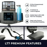 FreeStep LT7 Recumbent Cross Trainer Stepper - Zero-Impact Exercise w ...