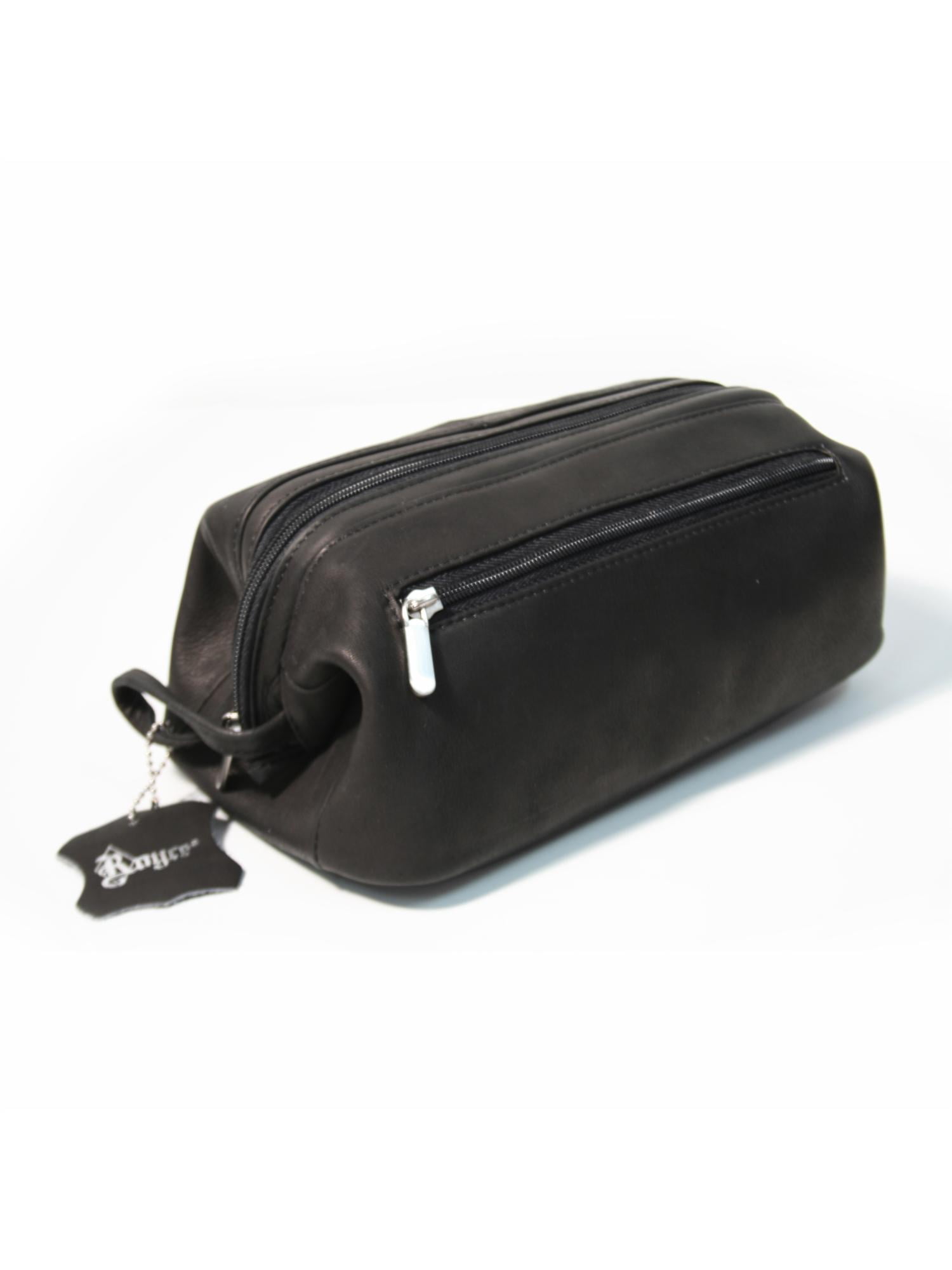Royce Leather Colombian Leather Toiletry Bag - Black - Walmart.com