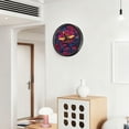 BZSMCE Voice Activated LED Night 12in Clock with Red Flowers & Bee ...
